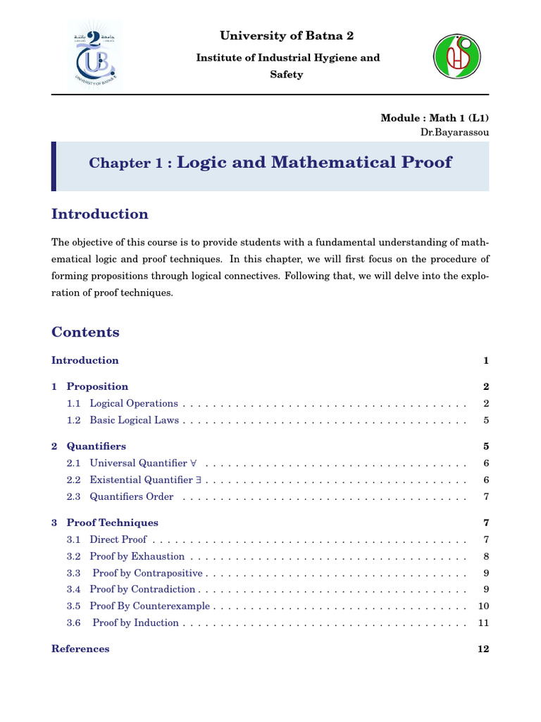 Chapter-1-Logic - and .Proof | PDF | Proposition | Mathematics