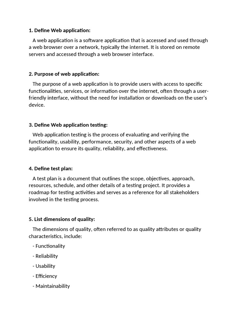 4.web Application | PDF | Software Testing | Computers