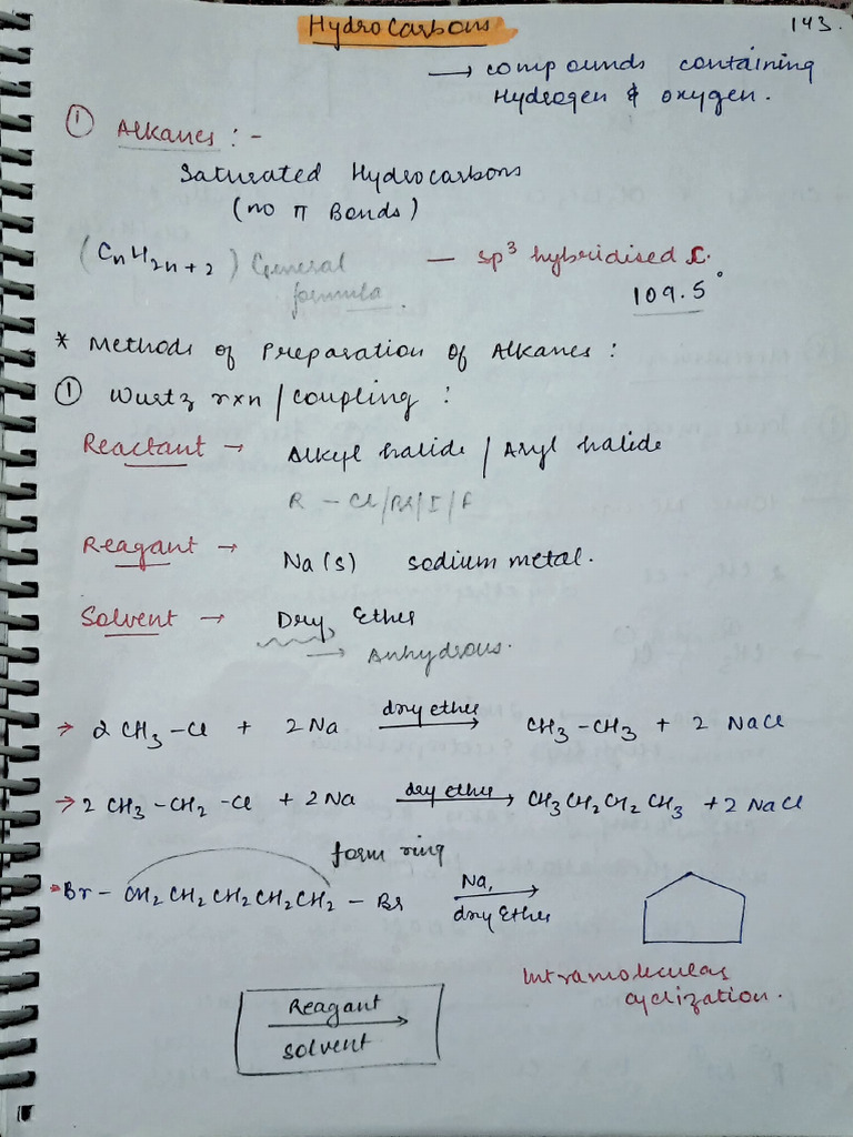 Hydrocarbons Notes | PDF