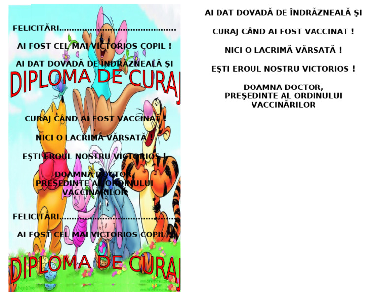 Diploma de Curaj | PDF