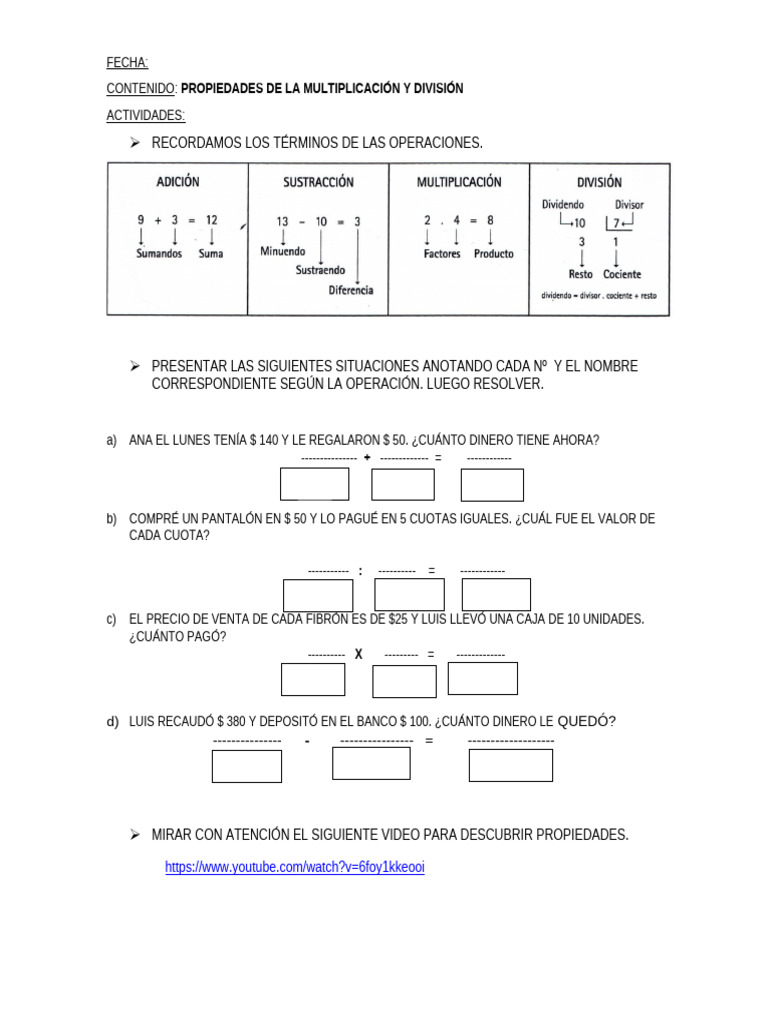 Comparto 'Propiedades de Multp y Division - ANGULOS' Contigo | PDF ...