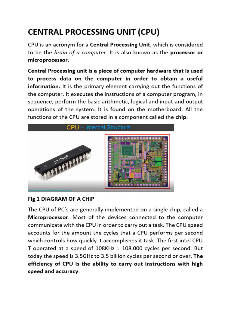 4762 - Central Processing Unit | PDF