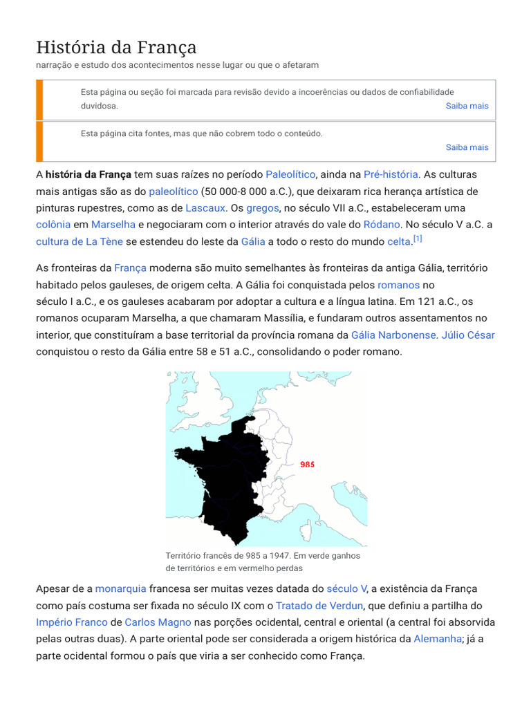 História Da França - Wikipédia, A Enciclopédia Livre | PDF