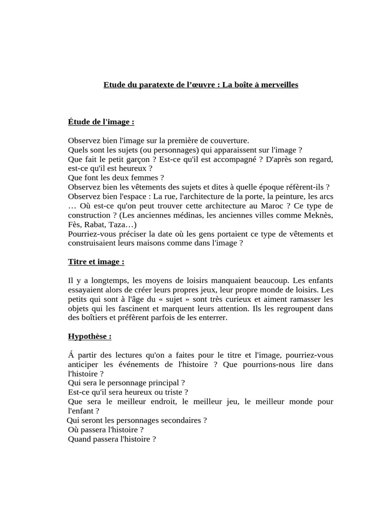 Etude du paratexte image titre .. | PDF