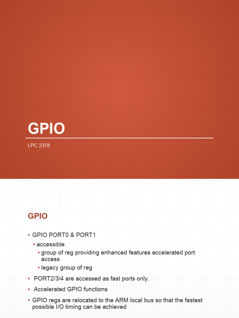 6. LPC2378 GPIO | PDF