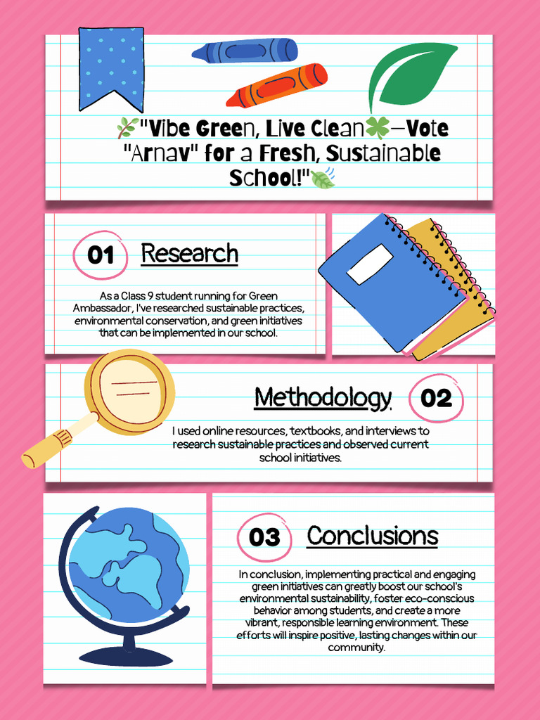 ?vibe Green, Live Clean?-Vote Arnav For A Fresh, Sustainable School!? | PDF