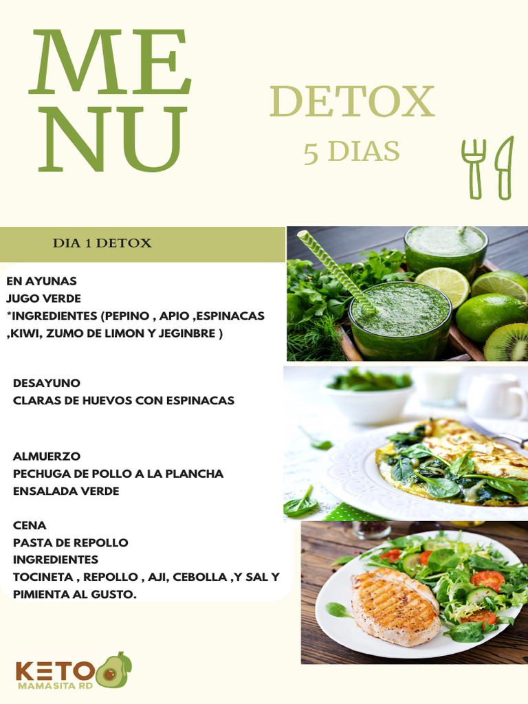 Menú Detox de 5 Días en Ayunas | PDF
