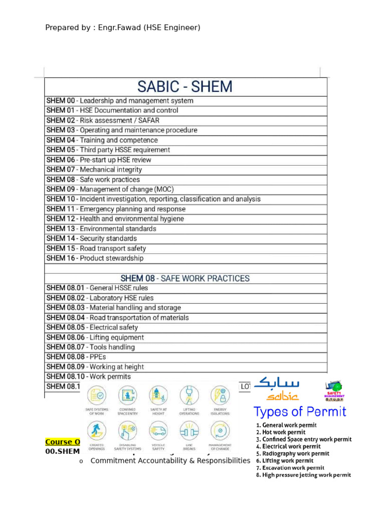 Sabic Shem & Aramco Basic | PDF | Occupational Safety And Health | Science & Mathematics