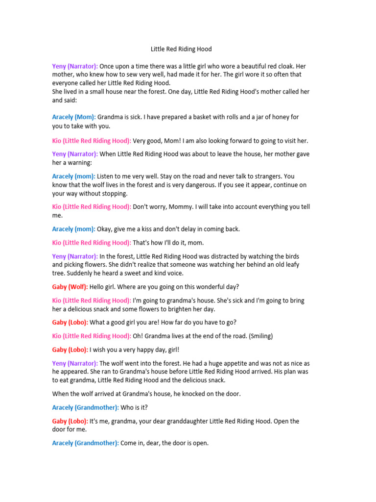 Little Red Riding Hood | PDF | Little Red Riding Hood