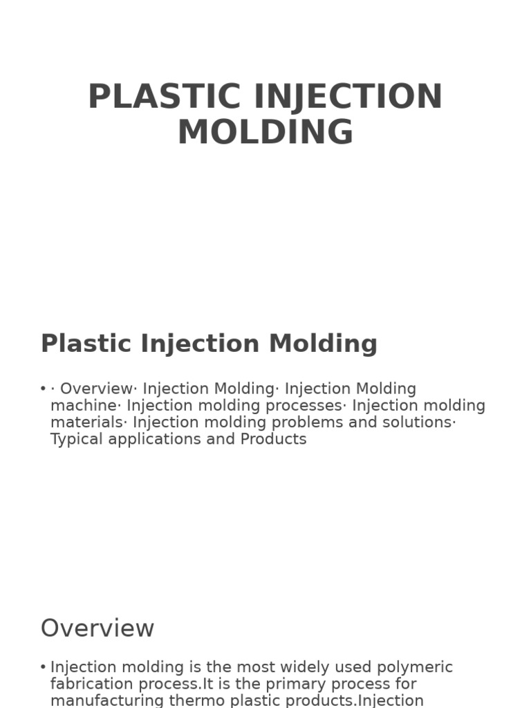 Plastic Injection Molding | PDF
