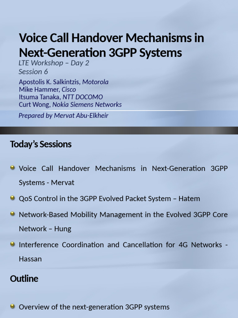 LTE Voice Call Handover | PDF