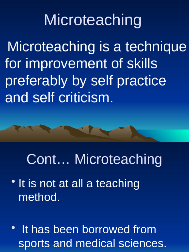 Micro Teaching | PDF