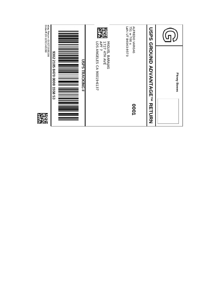 Ebay Return Shipping Label | PDF