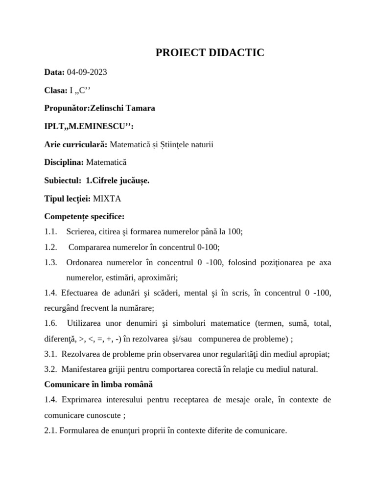 Proiect Matematica | PDF