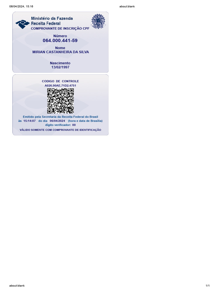 CPF Atualizado | PDF