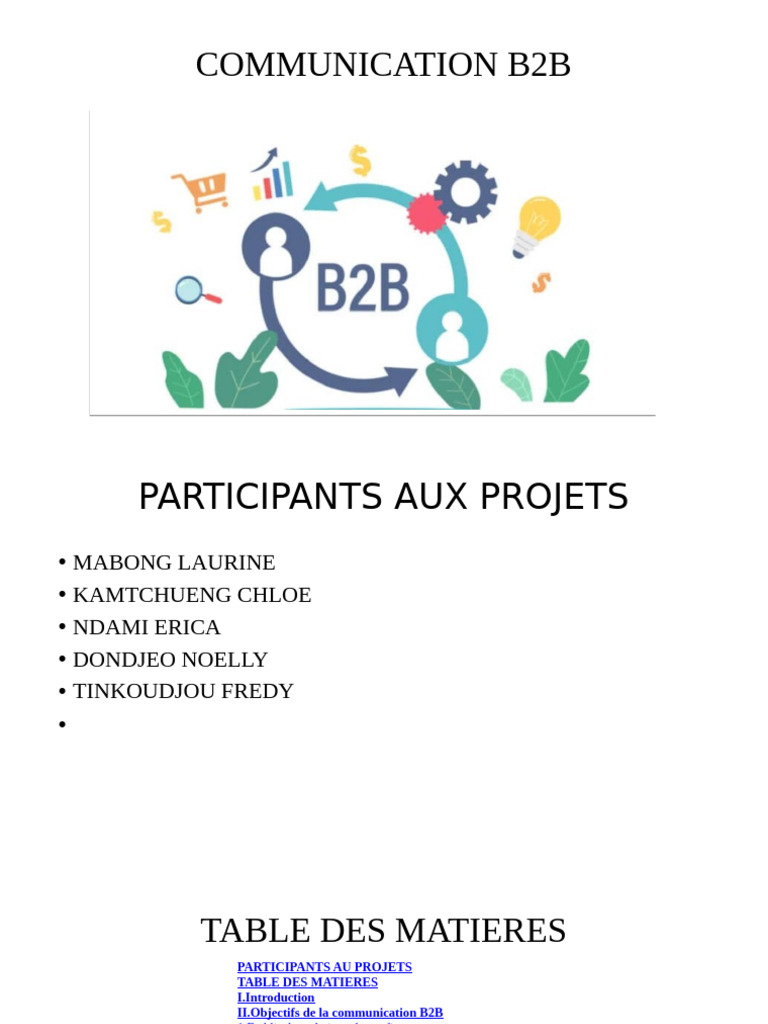 Communication b2b | PDF