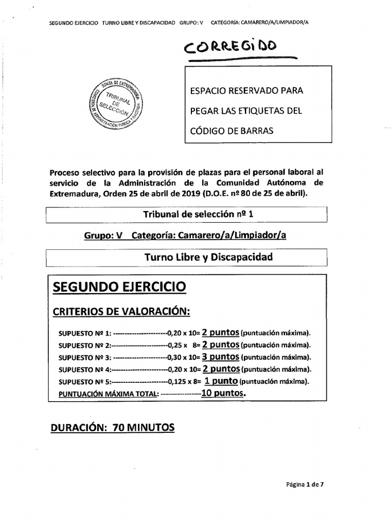 SEGUNDO EJERCICIO CORREGIDO | PDF