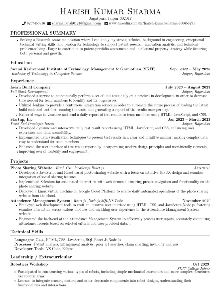 Harish Research | PDF