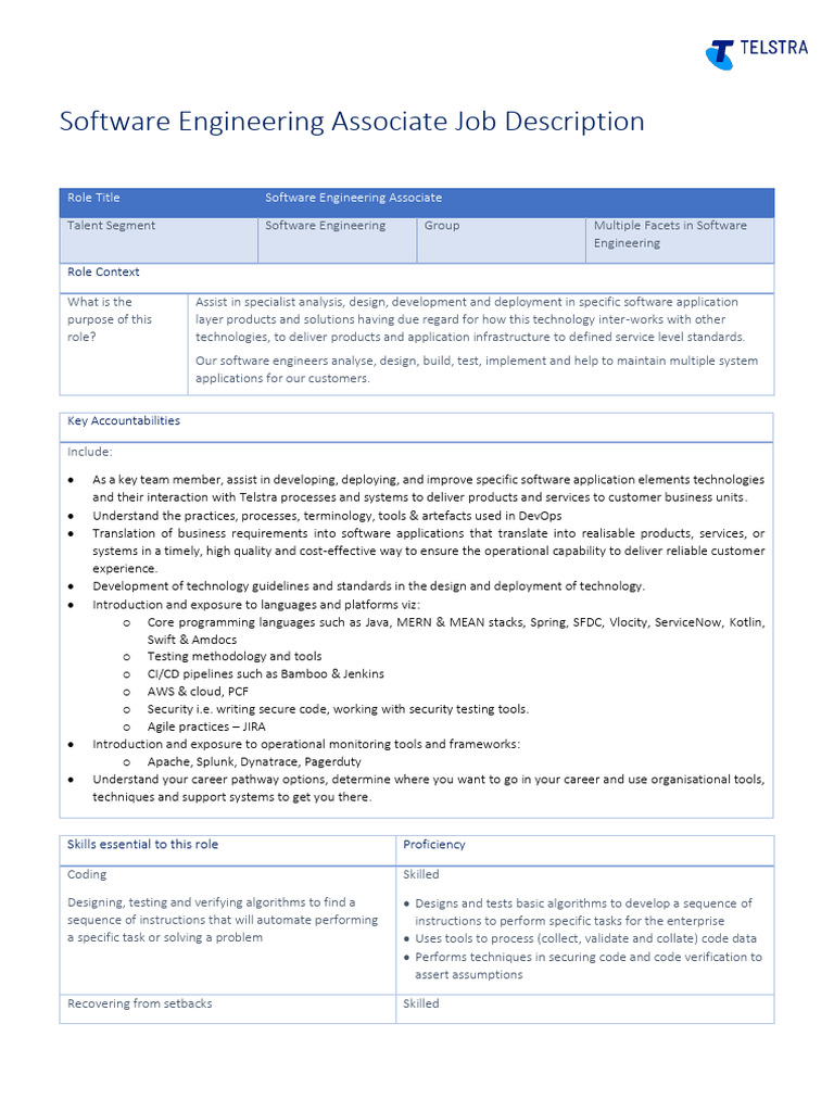 Software Engineering Associate Role | PDF | Software | Information