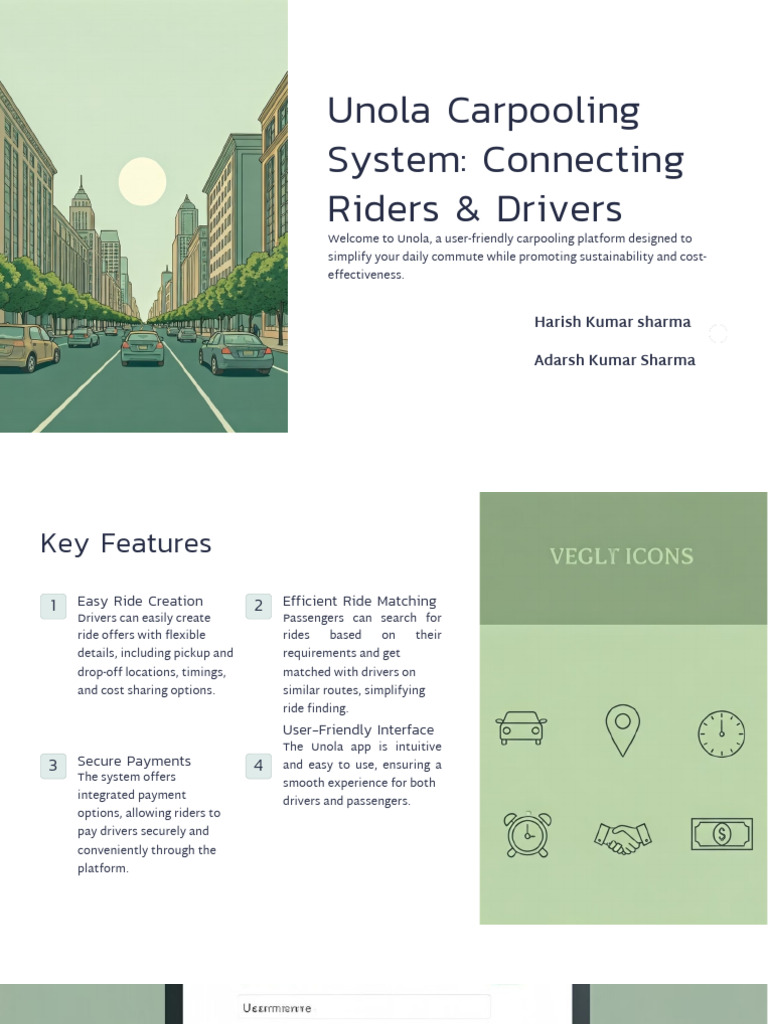 Unola Carpooling System Connecting Riders and Drivers1 PDF | PDF