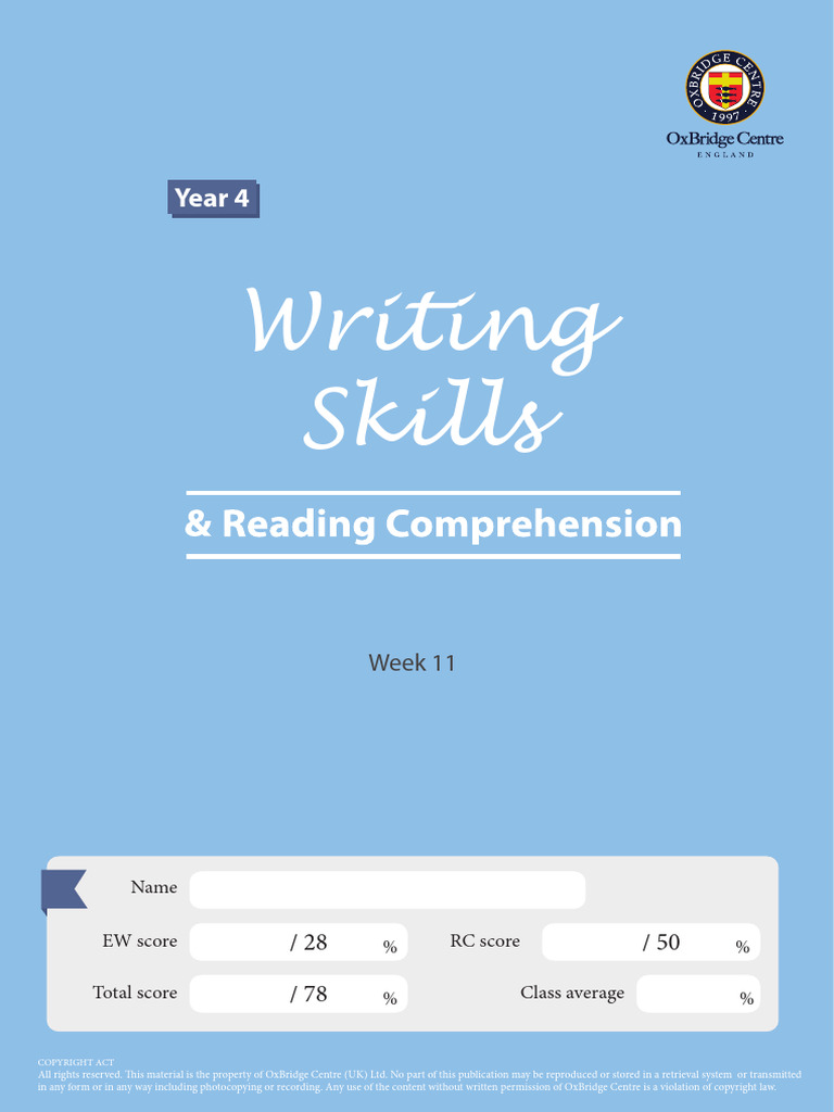 W11 Writing and Reading 4 | PDF