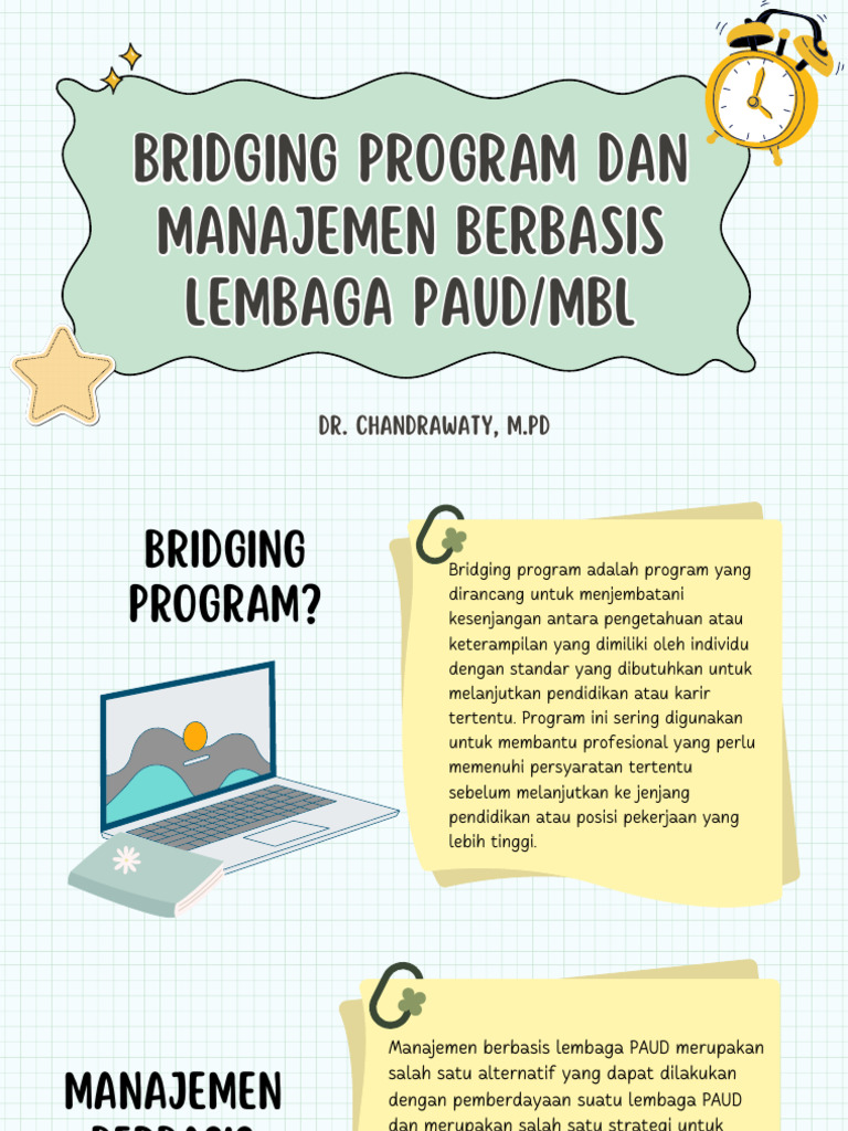 Bridging Program Dan Manajemen Berbasis Lembaga PAUD | PDF