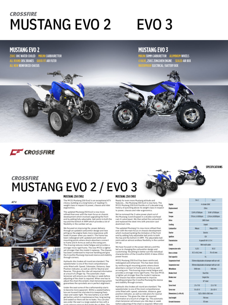 Crossfire-Mustang-Evo2-Evo3-Brochure | PDF