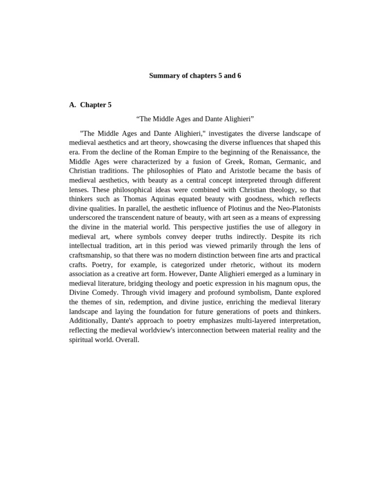 Summary of Chapters 5 and 6 | PDF