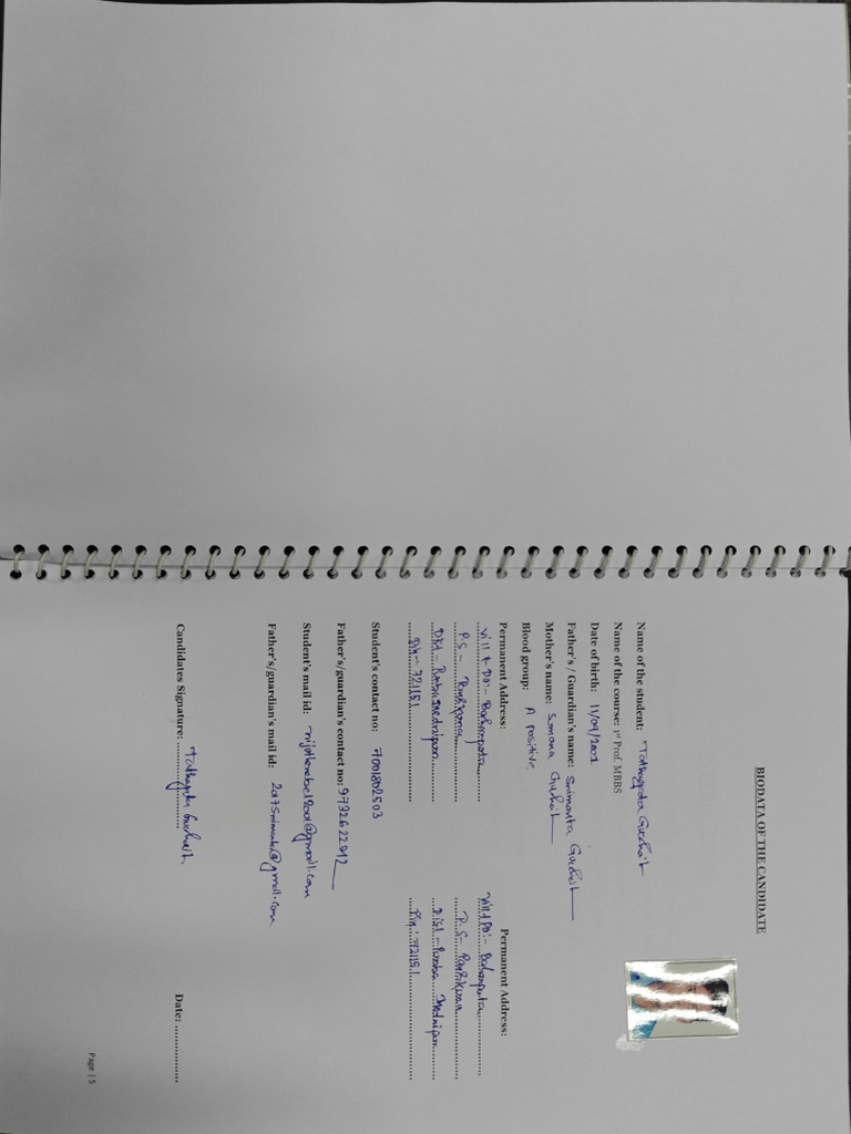 Anatomy Logbook | PDF