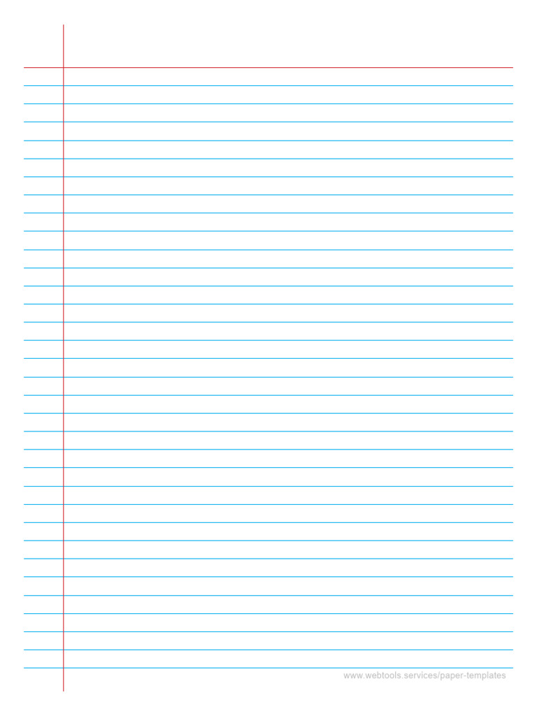 Printable 7 - 1mm Blue Line Ruled Paper With Horizontal and Vertical ...