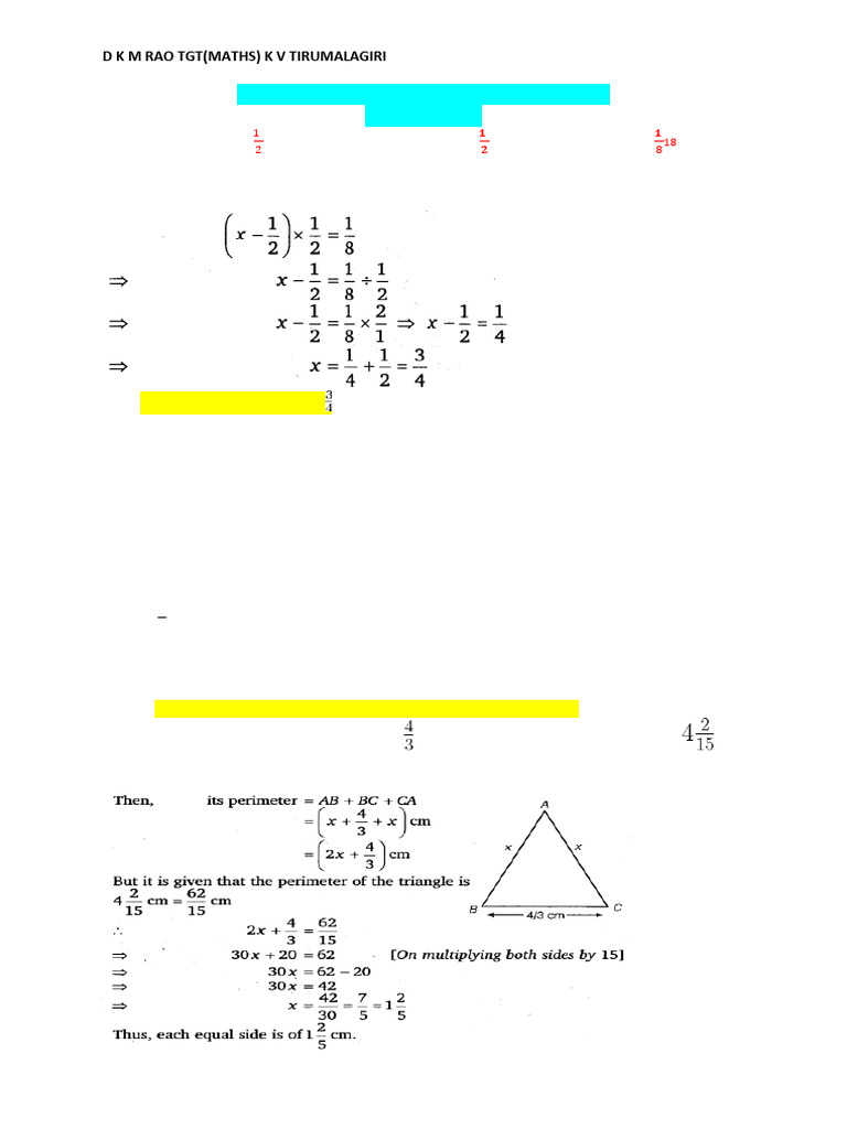 2.linear Equations 2.2 Exercise | PDF