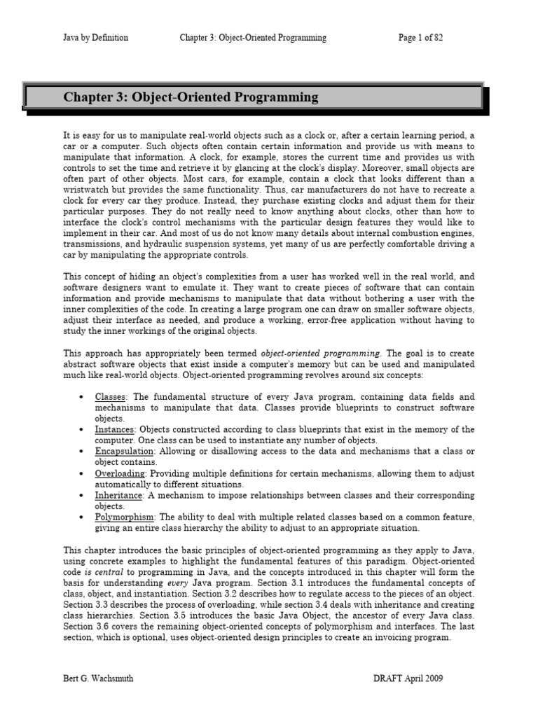 JBD - Chapter 03 | PDF | Class (Computer Programming) | Computers