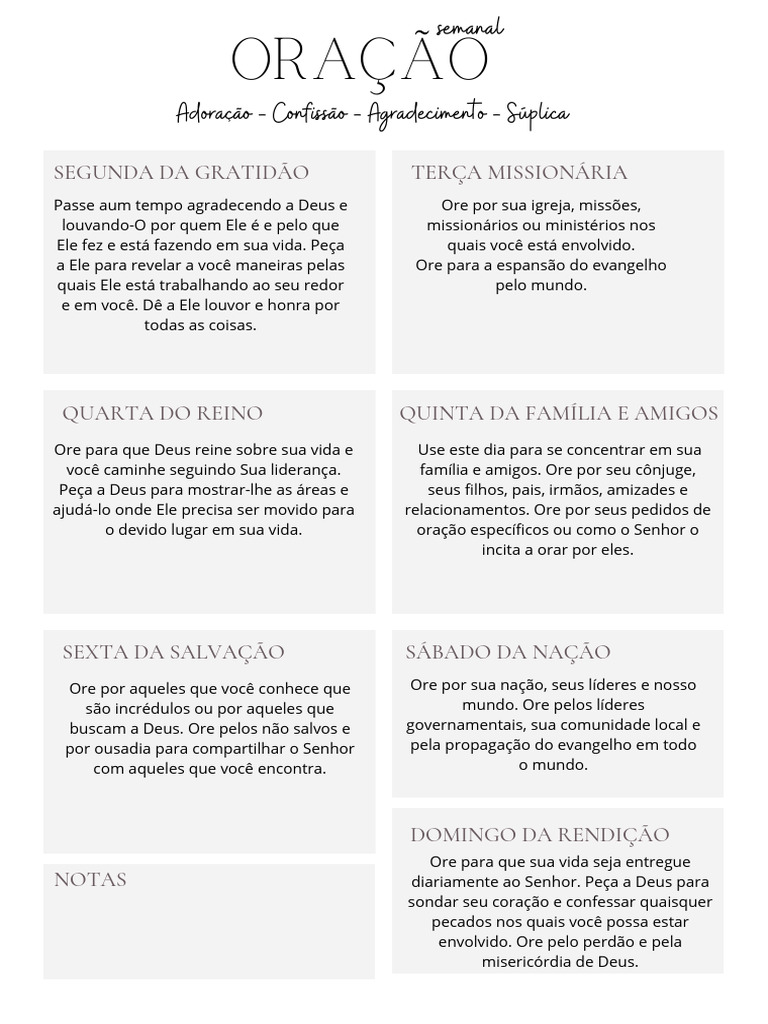 Planner de Oração | PDF