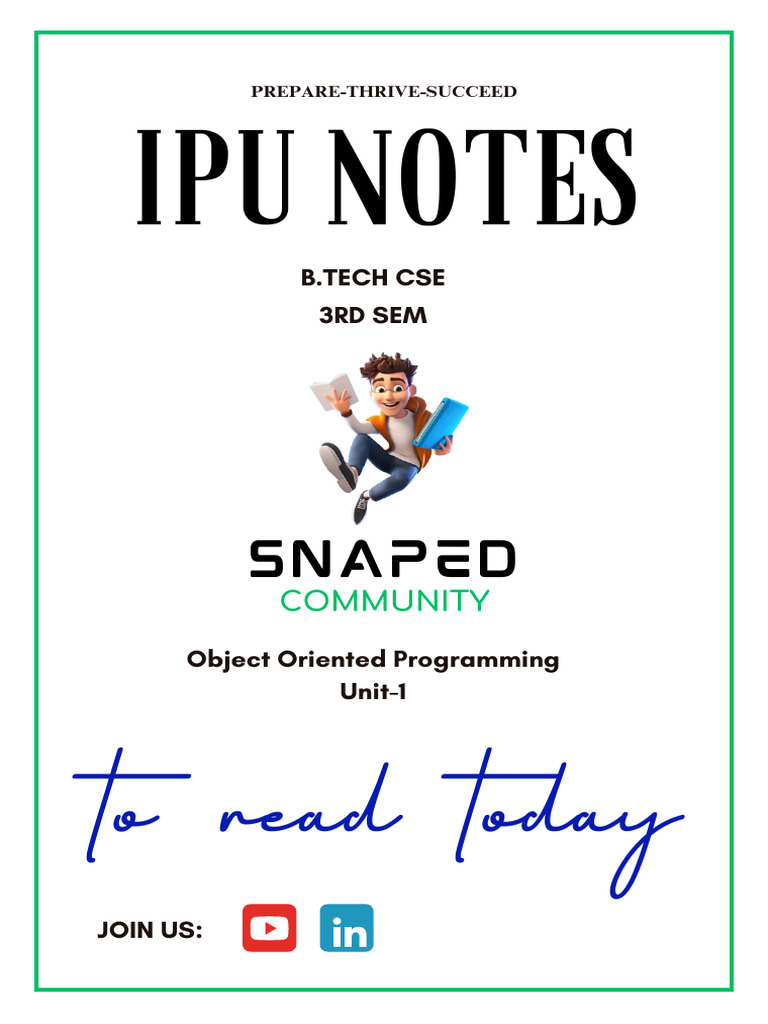 OOPs (Unit 1) | PDF