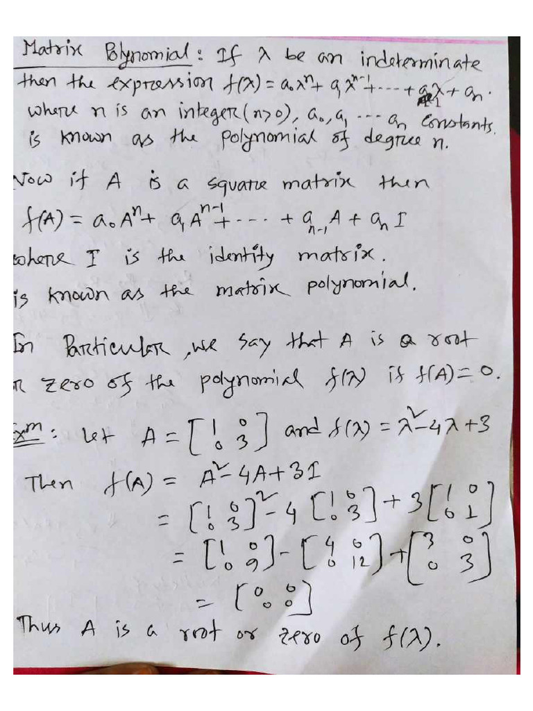 Characteristic Polynomial | PDF