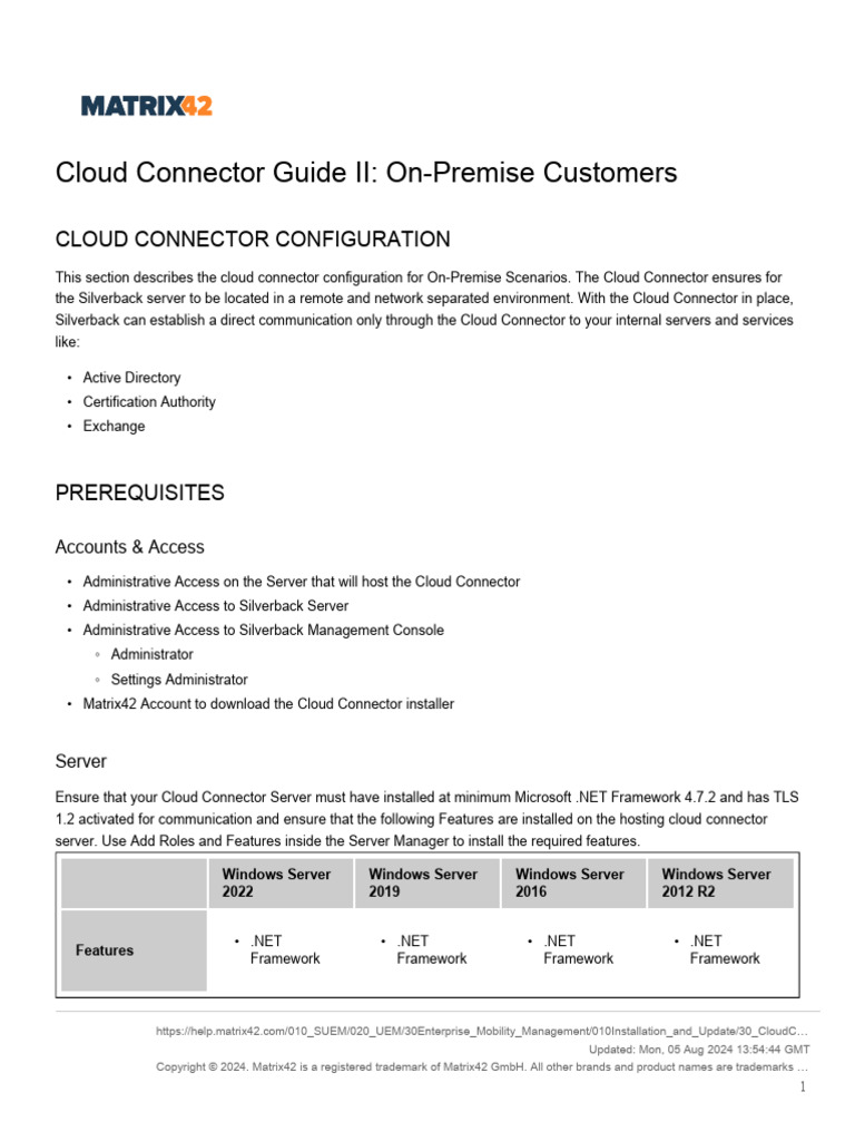 Cloud Connector Guide II - On-Premise Customers | PDF | Port (Computer ...