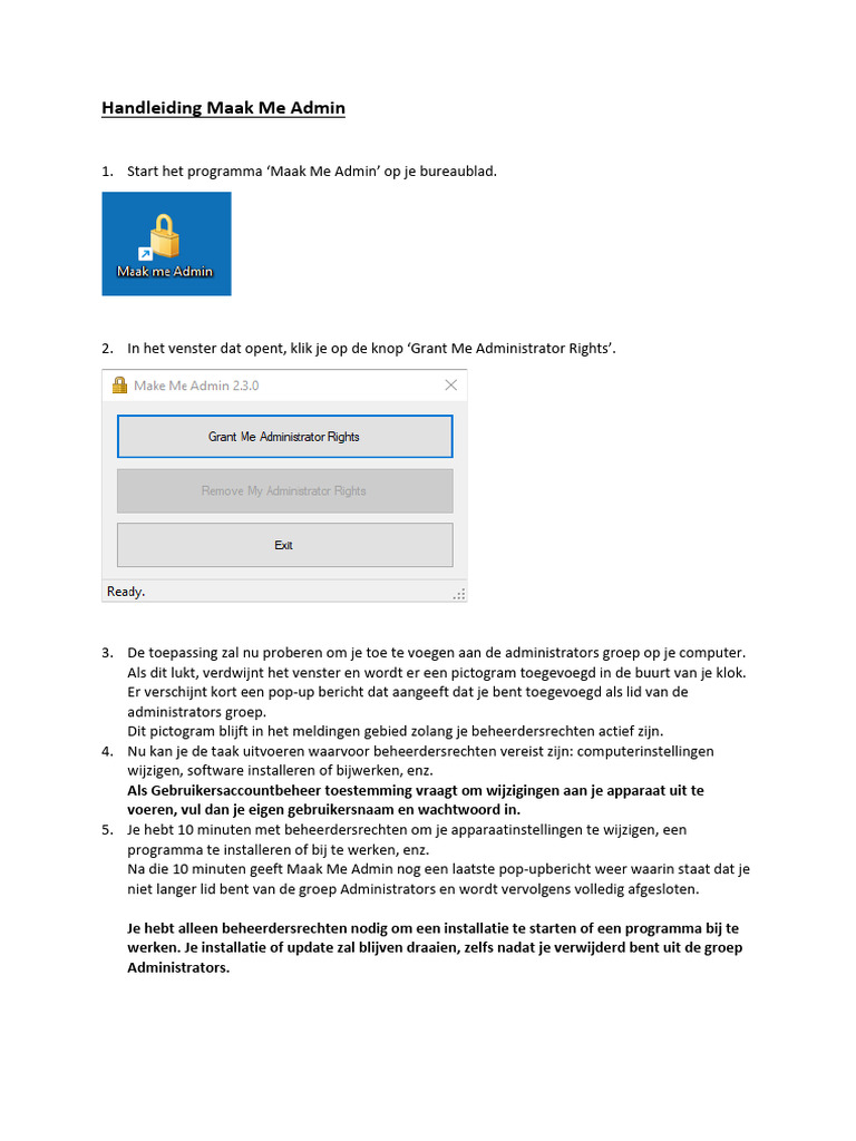 Handleiding Maak Me Admin | PDF