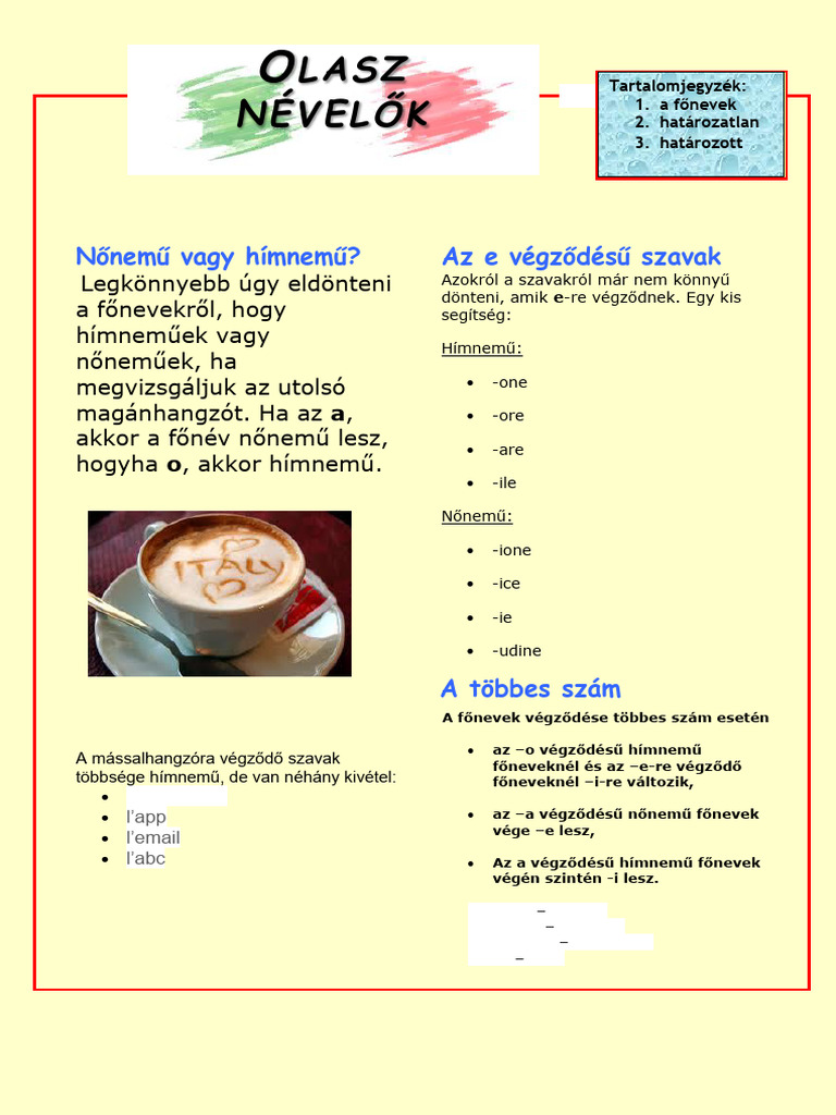 Olasz | PDF