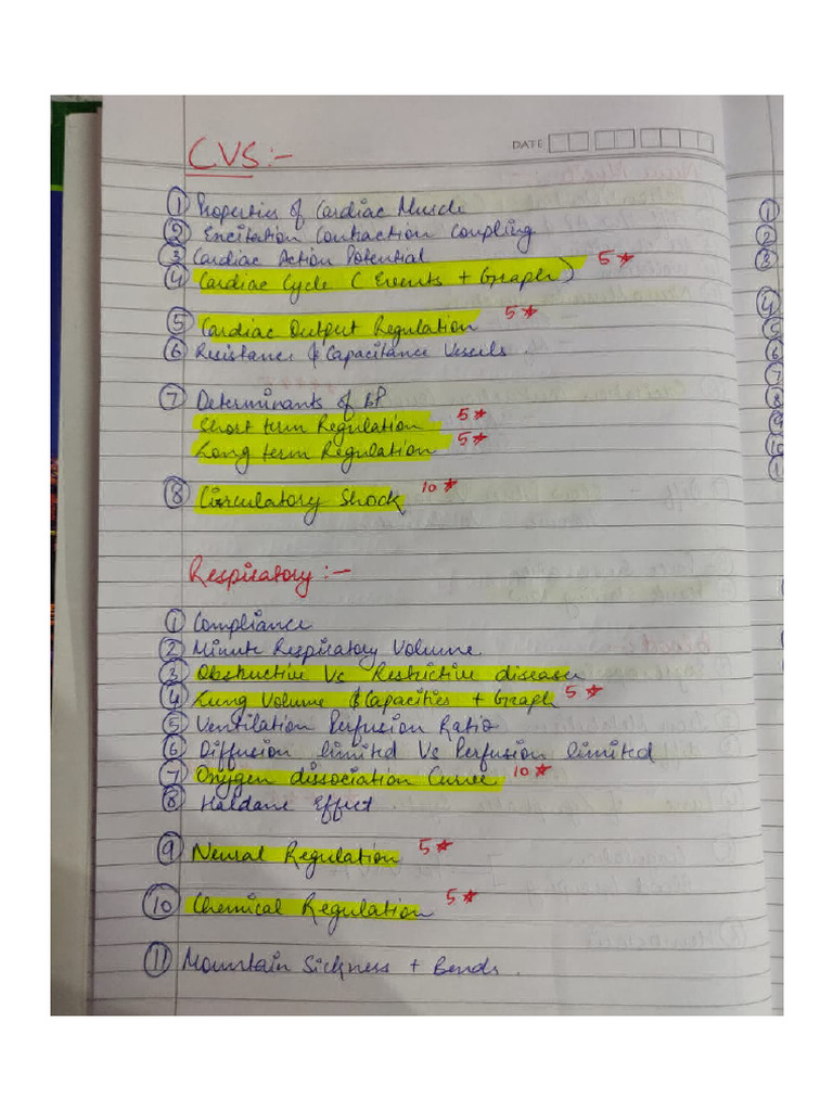 Physio Markings Pdf