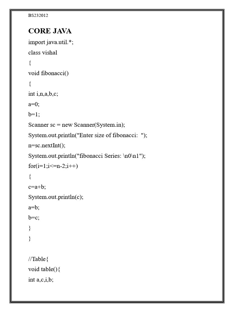Corejava Vishal | PDF
