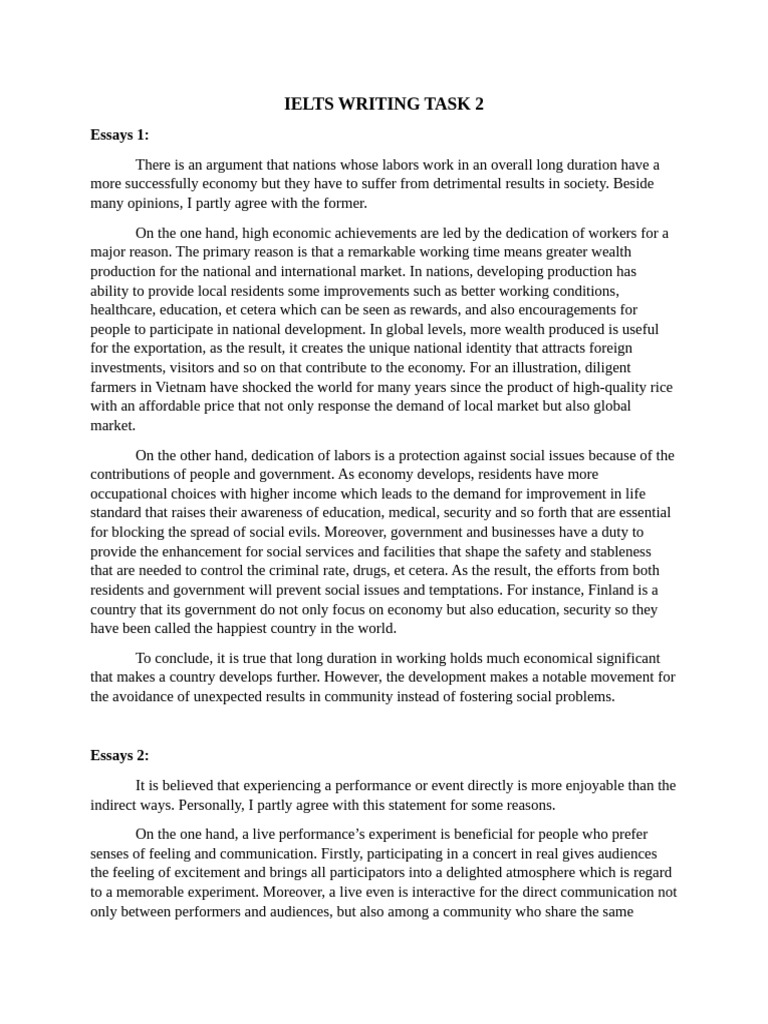 Ielts Writing Task 2 | PDF