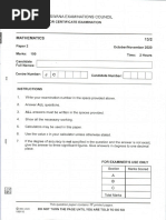 Maths Jce 2019 Paper 2 | PDF