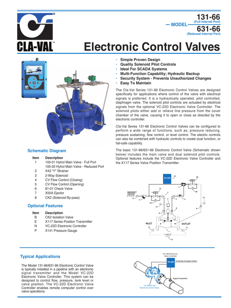 Electronic Control Valves: Model | PDF