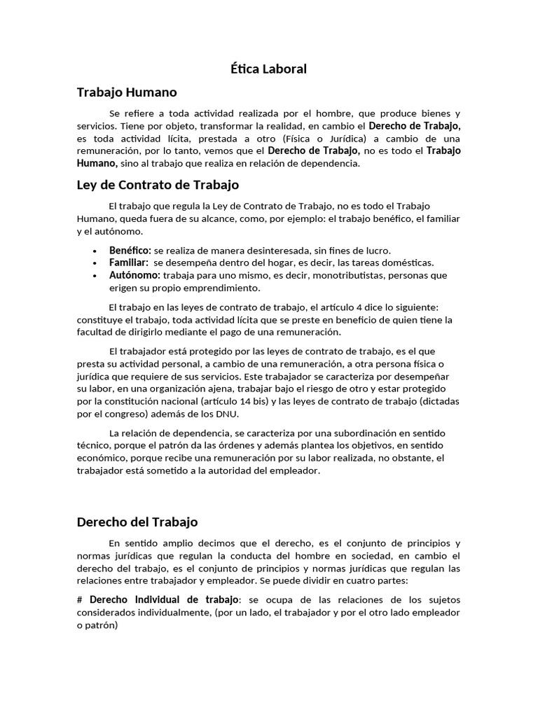 Ética Laboral | PDF