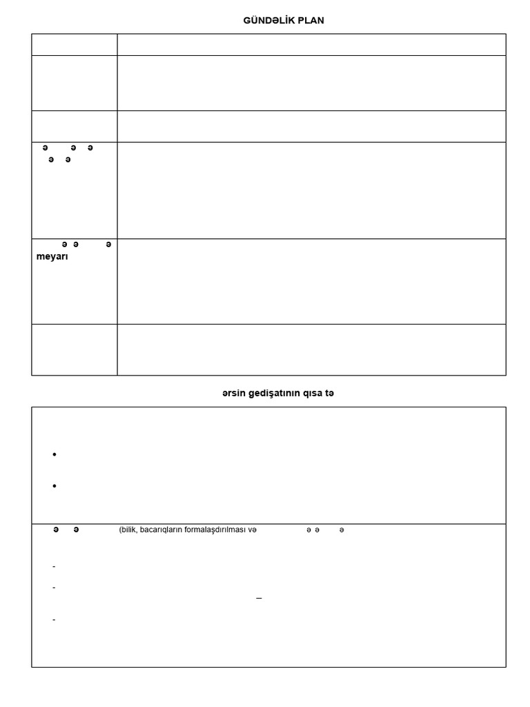 6th Grade Plan | PDF