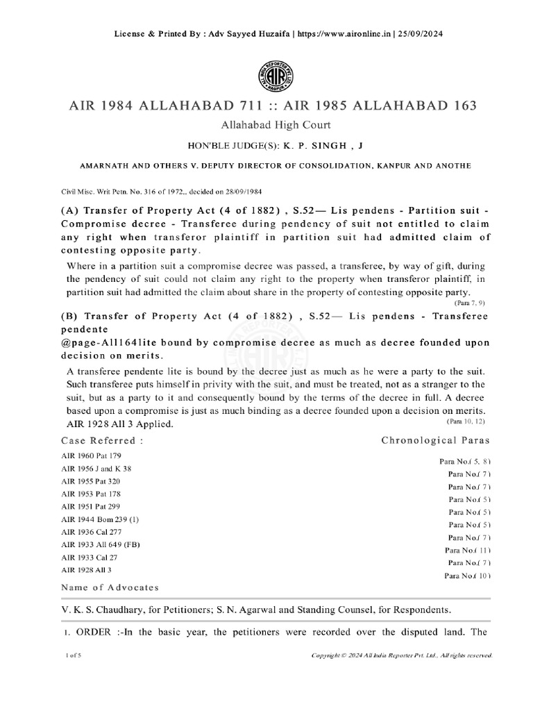 Air 1984 Allahabad 711 | PDF