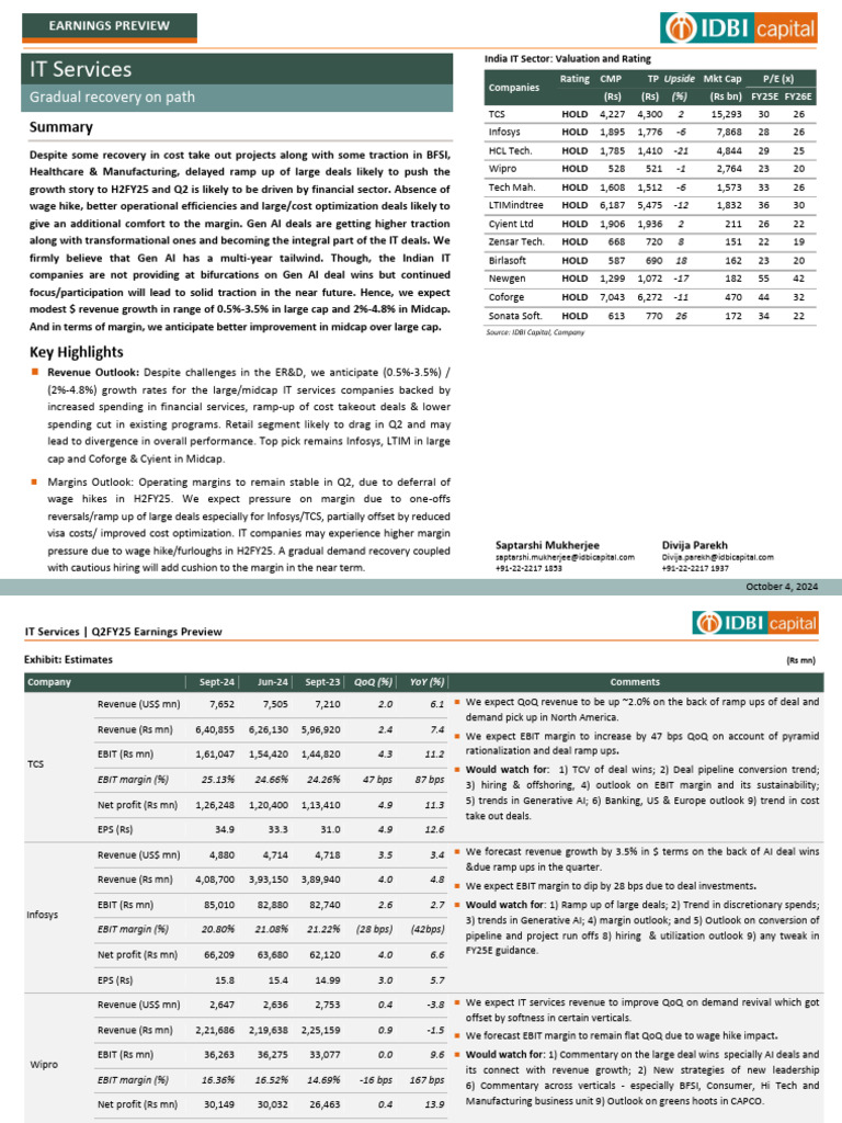 IDBI Capital IT Services Q2 FY25EP | PDF