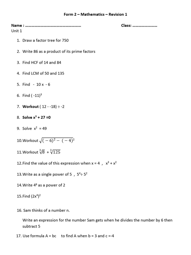 Form 2 - Revision 1 | PDF
