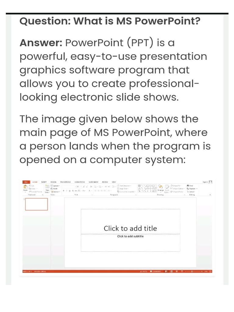 What is MS PPT. | PDF