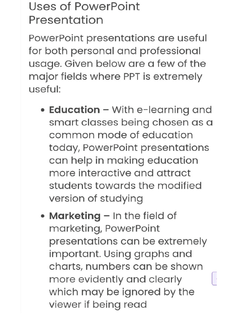 Uses Of PPT | PDF